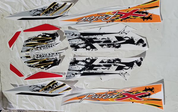 ST103 STICKER SET FOR BS250AS-43 250cc Road Legal Quad Bike ATV ...