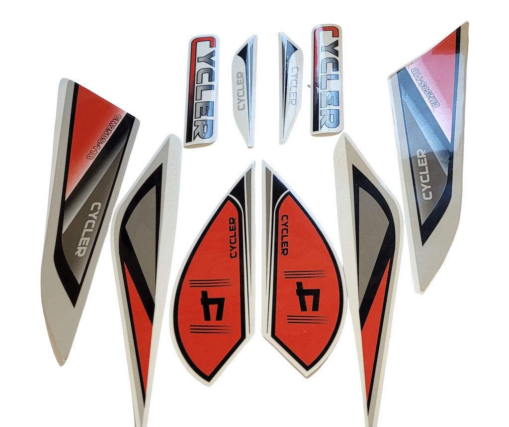 ST055 RED STICKER DECAL KIT FOR BASHAN CATBRIER QUAD BIKES 250CC PANEL ...