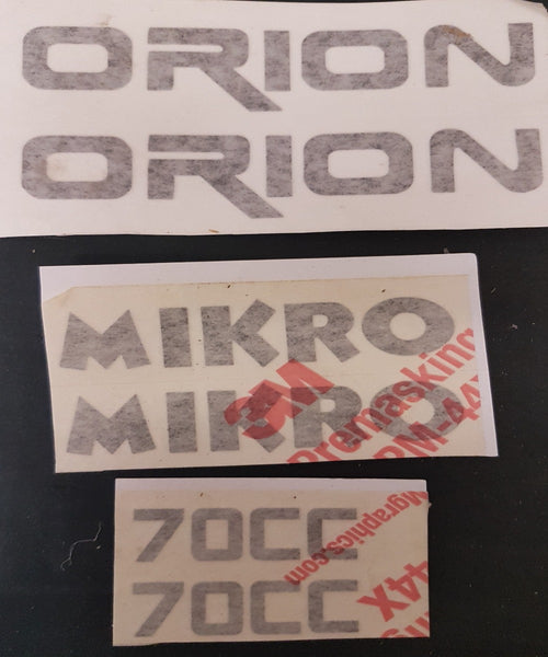 ST092 BLACK DECAL 3M STICKER KIT FOR 70CC MIKRO ORION QUAD BIKE ...